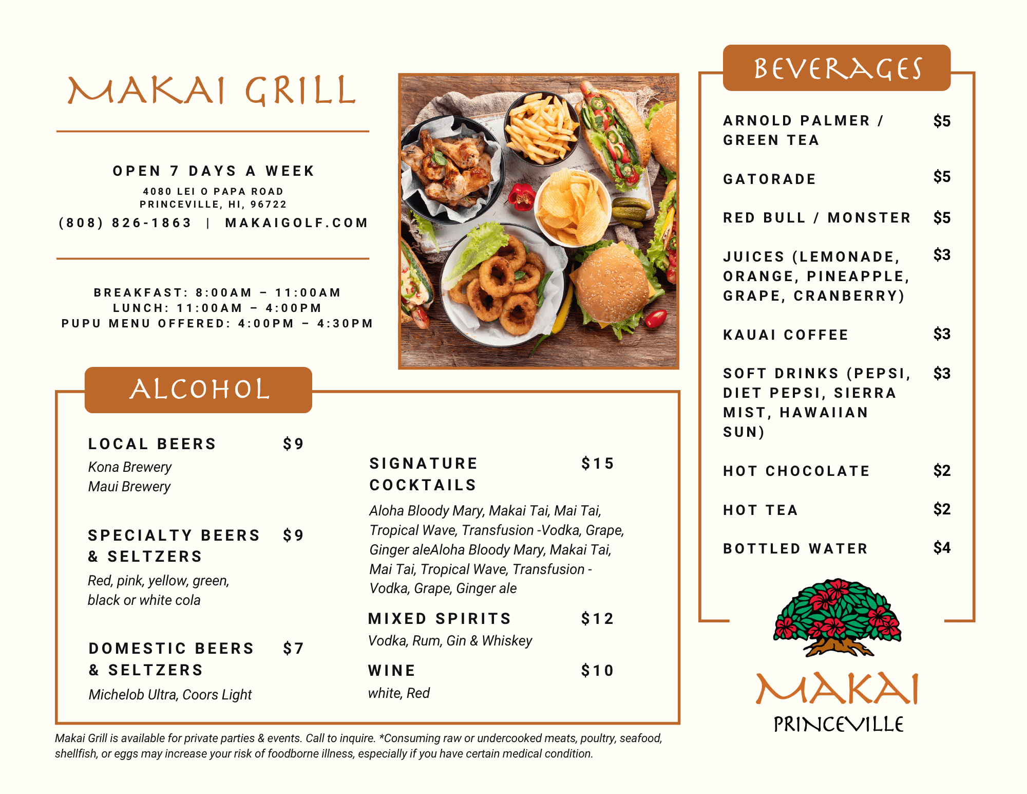The Makai Grill - Princeville Makai Golf Club – Makai Course